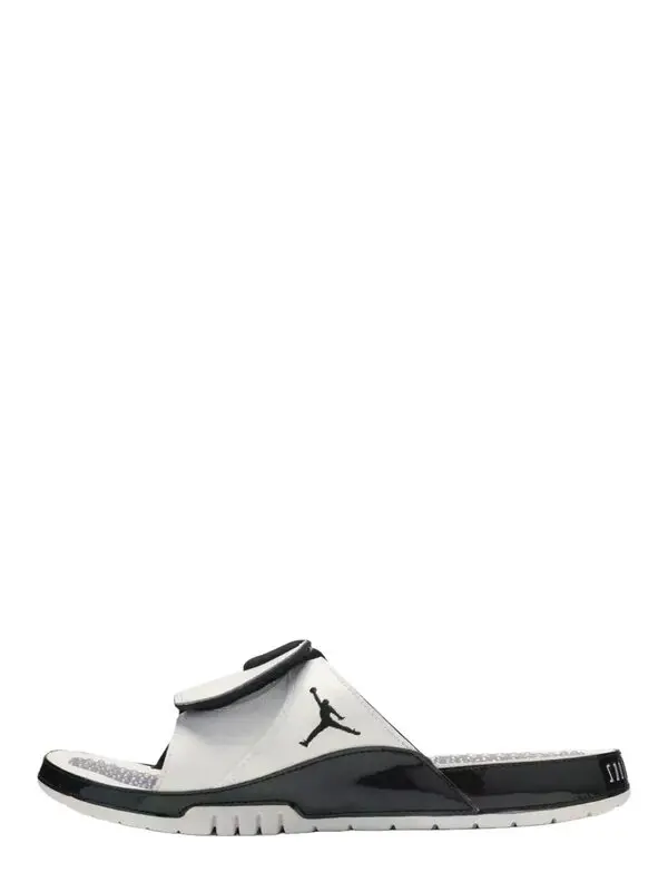 JORDAN Logo-embroidered Slides - Black