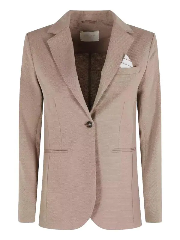 CIRCOLO 1901 Honeycomb Slim Blazer - Neutrals