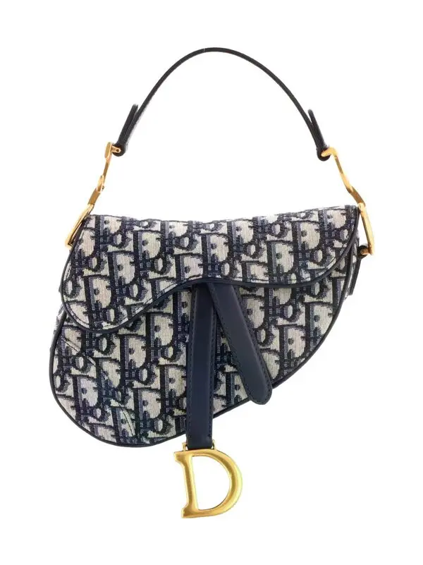 Dior Saddle Oblique Canvas Mini Shoulder Bag - Blue