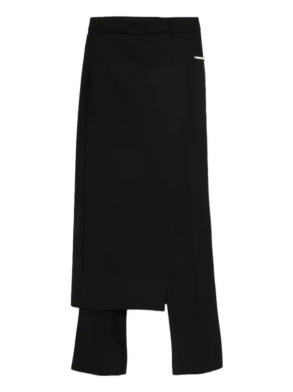 Sportmax Asymmetric Panel Trousers - Black