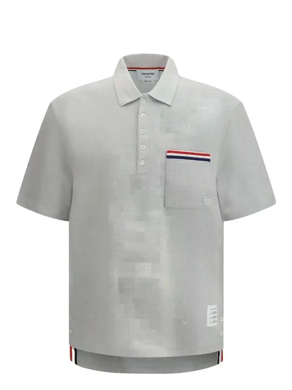 Thom Browne Chest-pocket Polo Shirt - Grey