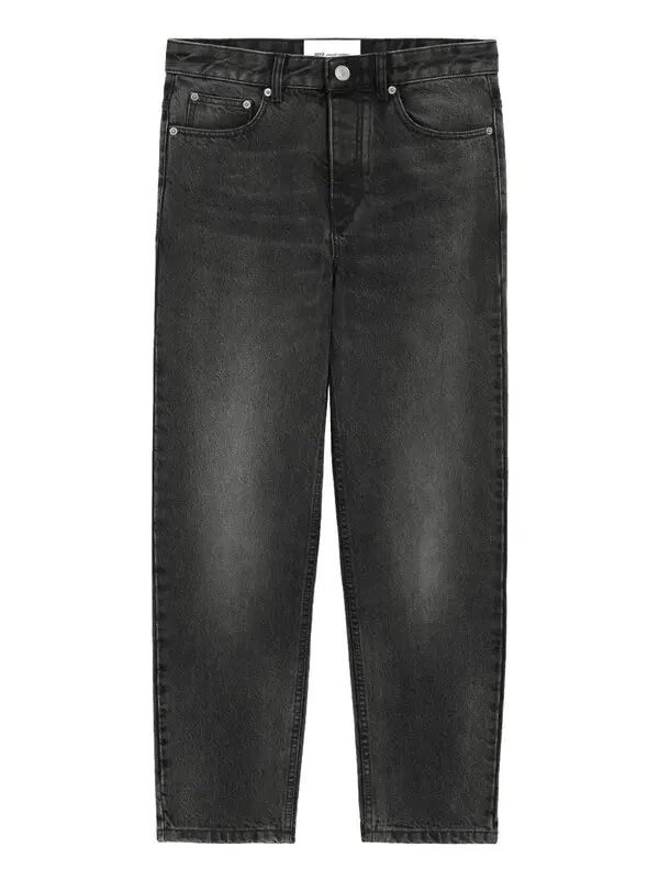 AMI Paris Tapered Buttoned Jeans - Grey