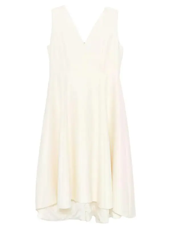 CURIEL V-neck Midi Dress - Neutrals