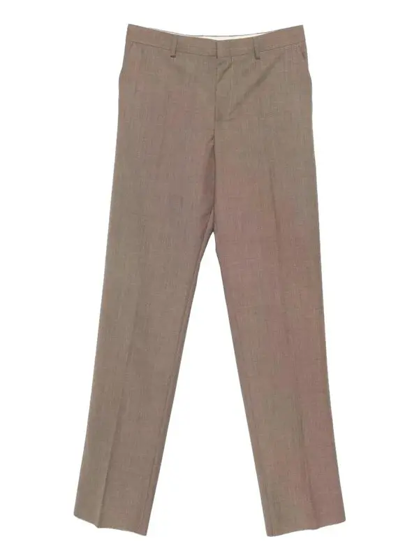 Moschino Textured Wool Trousers - Brown
