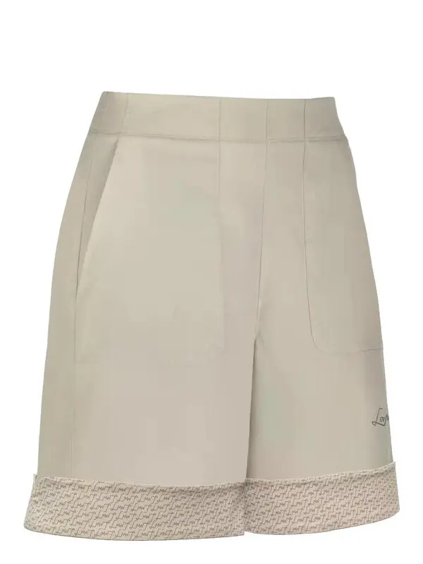 LAMUNT Logo-detail Shorts - Neutrals