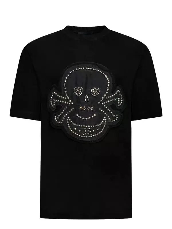 John Richmond Maxi Decoro Skull Skull-embellished T-shirt - Black