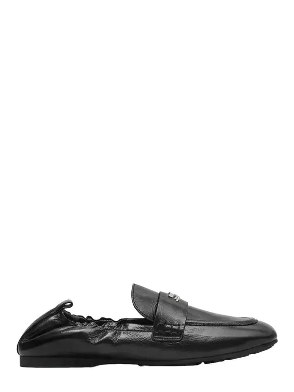 Marc Jacobs Logo-plaque Leather Loafers - Black