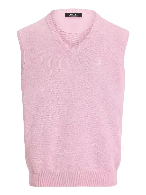 Rlx Ralph Lauren V-neck Polo Vest - Pink