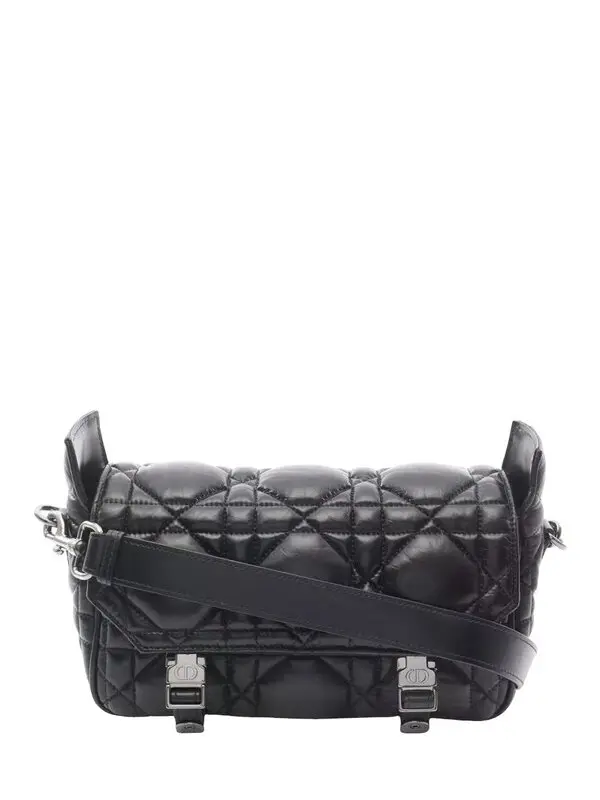 Dior 2010-2016 Small Diorcamp Macrocannage Crossbody Bag - Black