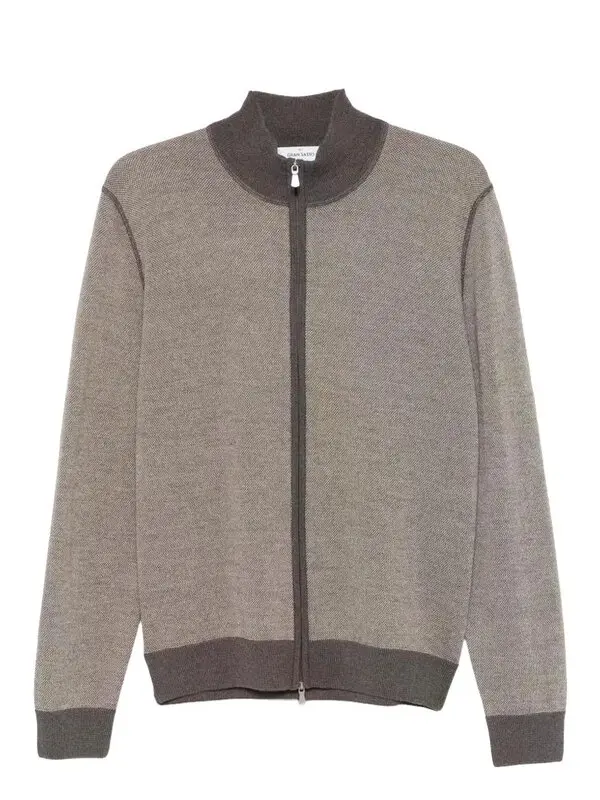 GRAN SASSO Zip-fastening Cardigan - Brown
