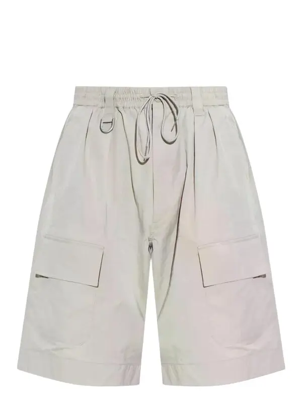 Y3 Cargo Drawstring Shorts - Neutrals