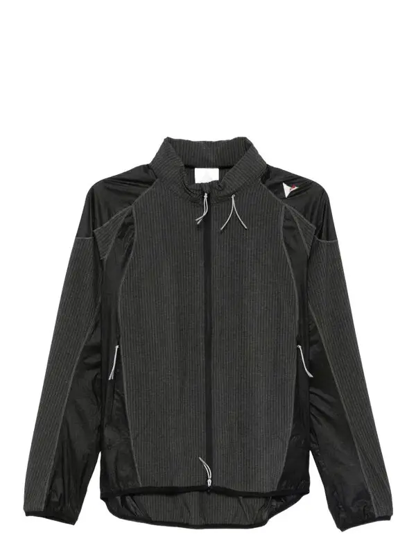 ROA Zip-fastening Striped Jacket - Grey