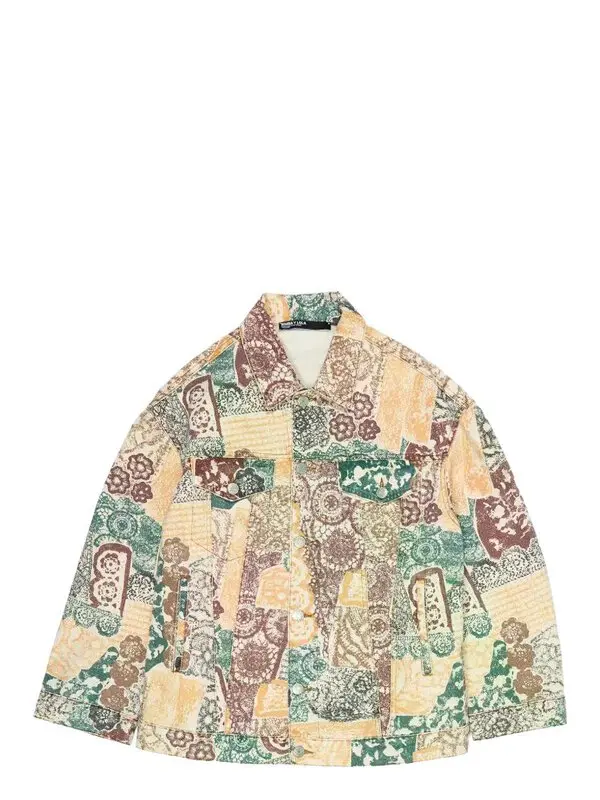 Bimba Y Lola Printed Cotton Jacket - Neutrals