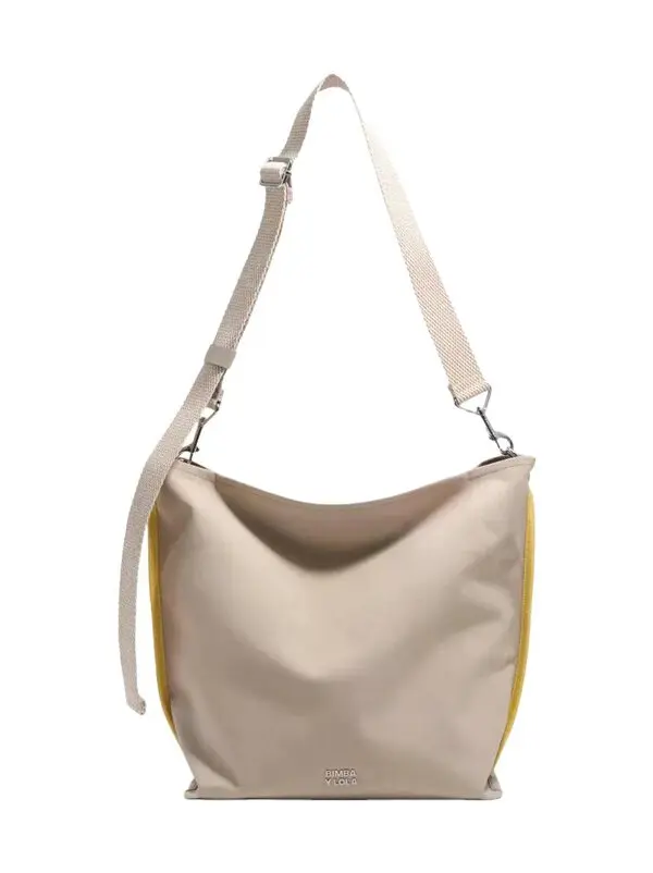 Bimba Y Lola Medium Carlino Shoulder Bag With Detachable Strap - Neutrals