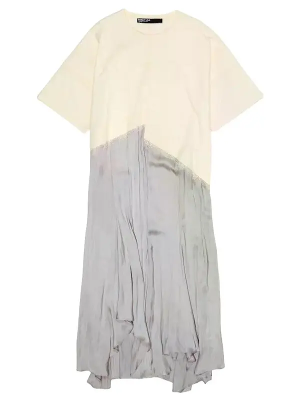 Bimba Y Lola Crew-neck Midi Dress - Grey