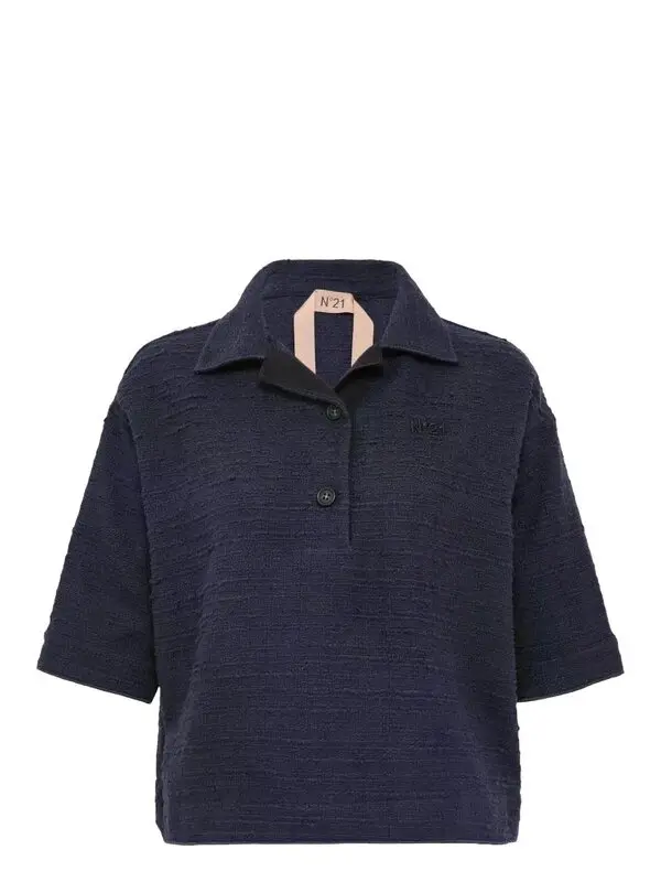 N°21 Textured Polo Shirt - Blue