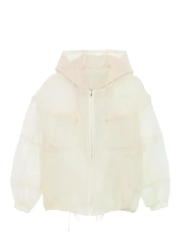 SYSTEM Hooded Zip-up Jacket - Neutrals