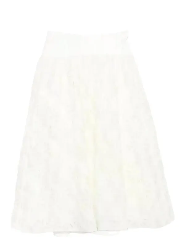 Simkhai Floral Print A-line Midi Skirt - Neutrals