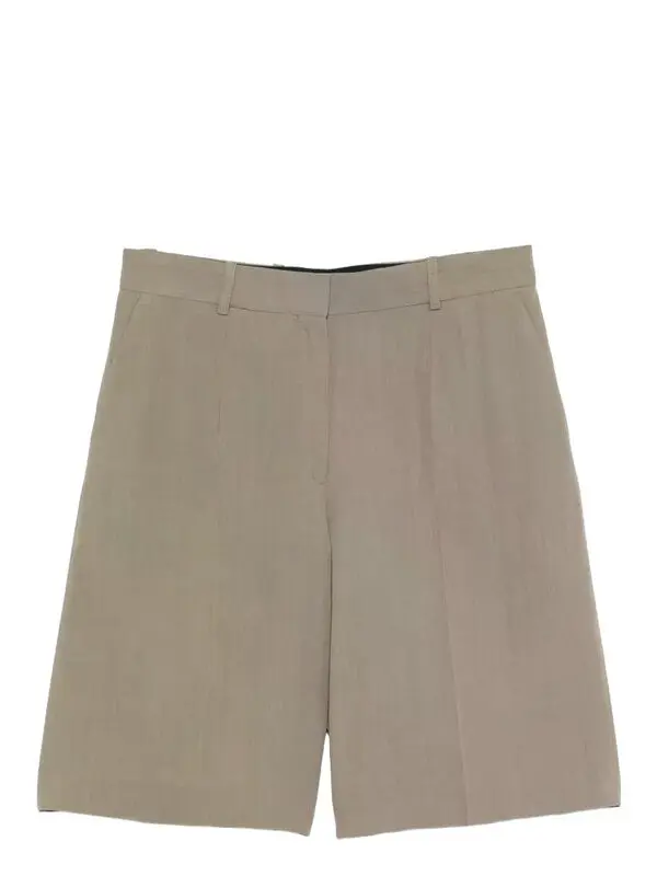 TOTEME Wide Leg Fluid Shorts - Brown