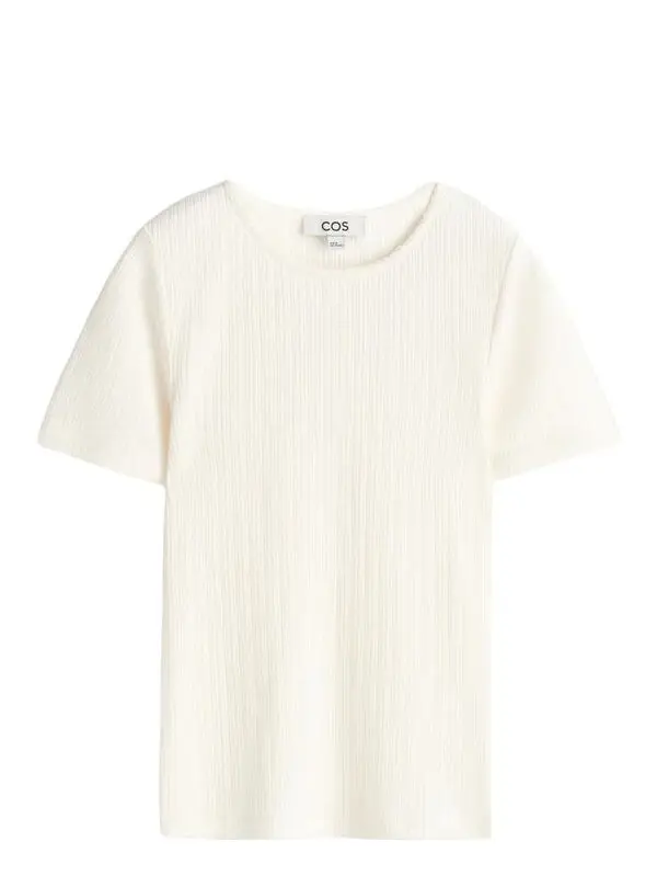 Cos Pointelle-knit T-shirt - White