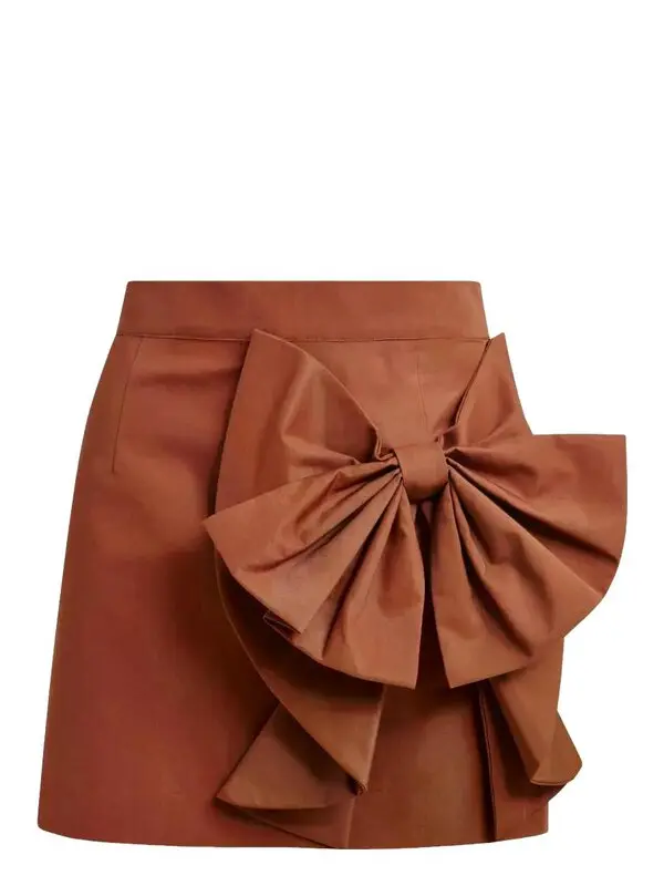 Essentiel Antwerp Bow-detail A-line Skirt - Brown