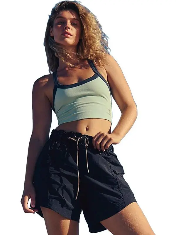 Free People In The Wild Long Hike Shorts - Black