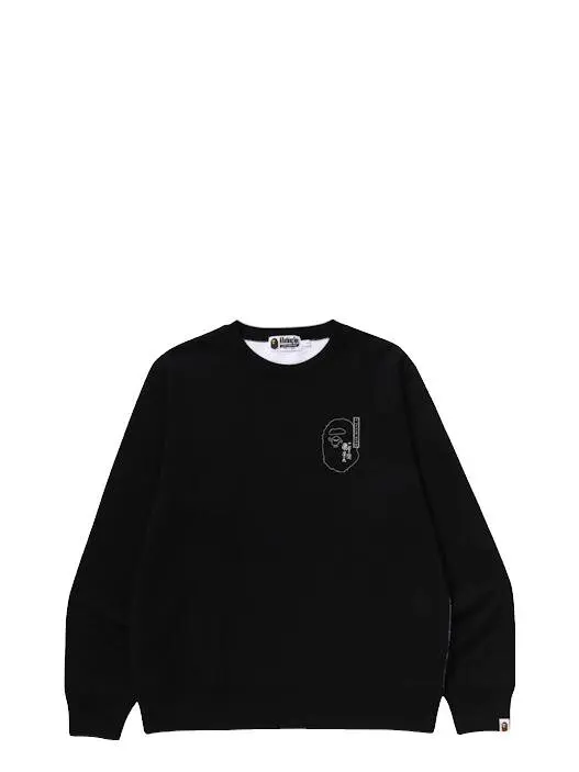 A BATHING APE X Ukiyoe 2 Crewneck Sweatshirt - Black