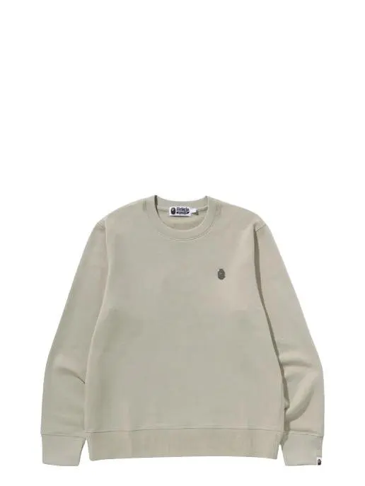 A BATHING APE One Point Crewneck Sweatshirt - Beige
