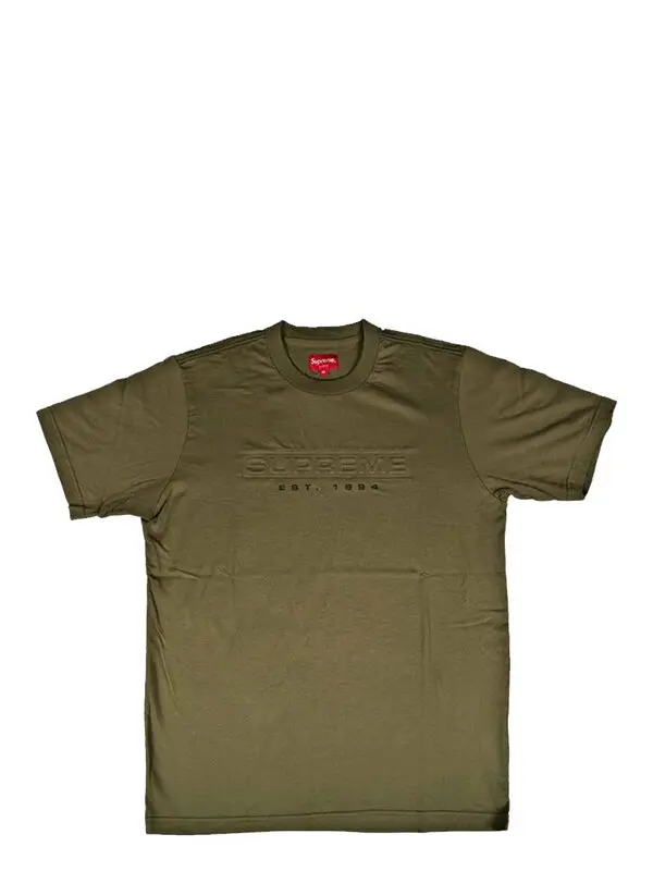 Supreme Debossed Tee Shirt - Olive