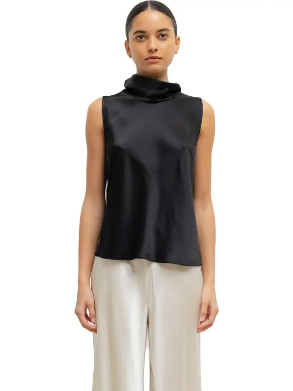 LESET Barb Sleeveless Cowl Neck - Black
