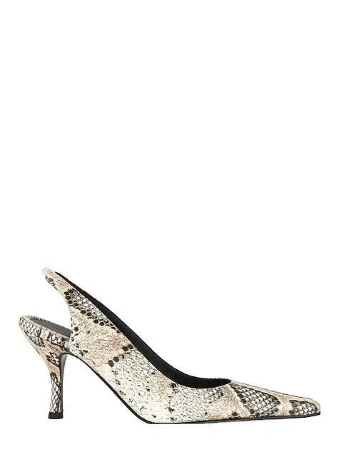 Magda Butrym Snake Low Slingback Heel - Grey