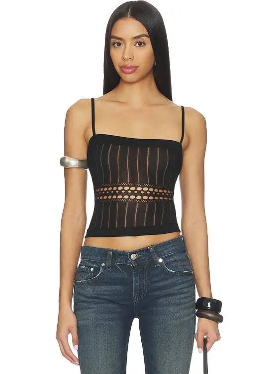 LOVERS AND FRIENDS Francie Knit Tank - Black