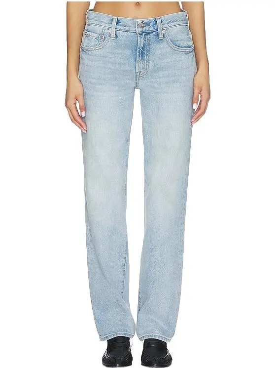 PISTOLA Issa Mid Rise Relaxed Straight Jeans - Blue