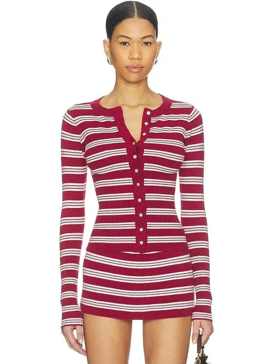 Frankies Bikinis Lenon Cloud Knit Sweater - Red