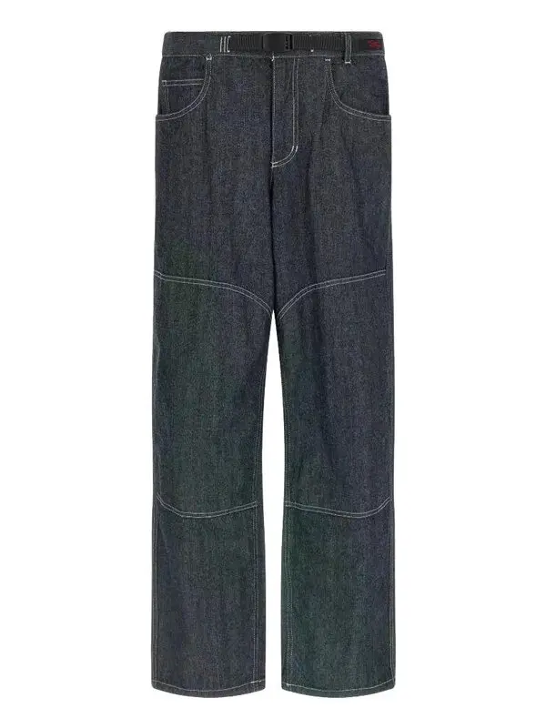Gramicci Double-knee Belted Jeans - Blue