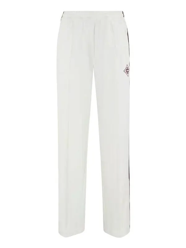 Casablanca Logo Side Stripe Track Pants - White