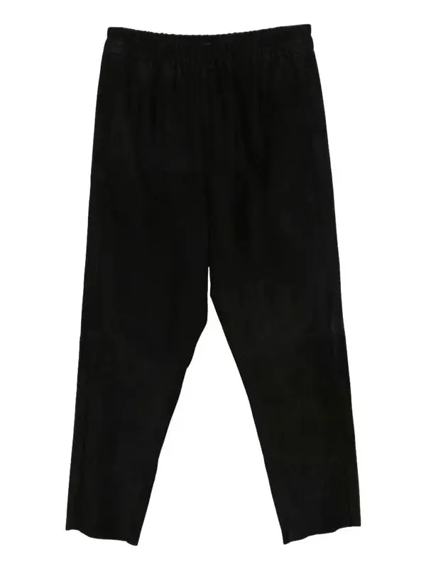 RUNDHOLZ Elasticated-waist Leather Trousers - Black