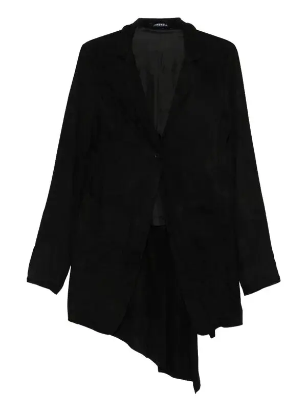 RUNDHOLZ Asymmetrical Leather Jacket - Black