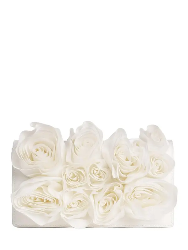 CHRISTIAN LOUBOUTIN Bettina Floral-taffeta Clutch Bag - White