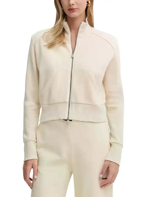 Pinko Zip-up Sweat Jacket - Neutrals