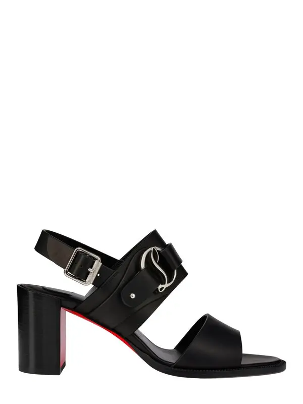 CHRISTIAN LOUBOUTIN Her In Roma 70 Leather Sandals - Black