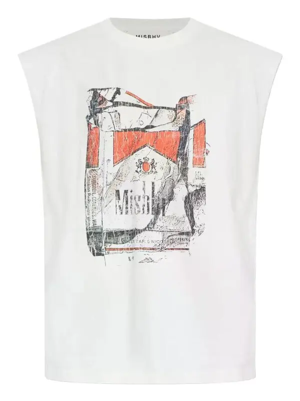 MISBHV Graphic Sleeveless T-shirt - White