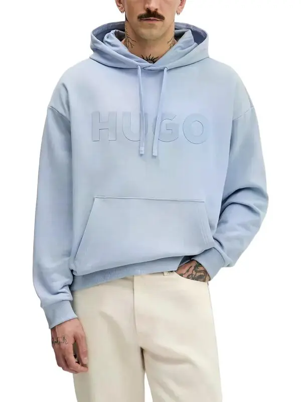 Hugo Logo Hoodie - Blue