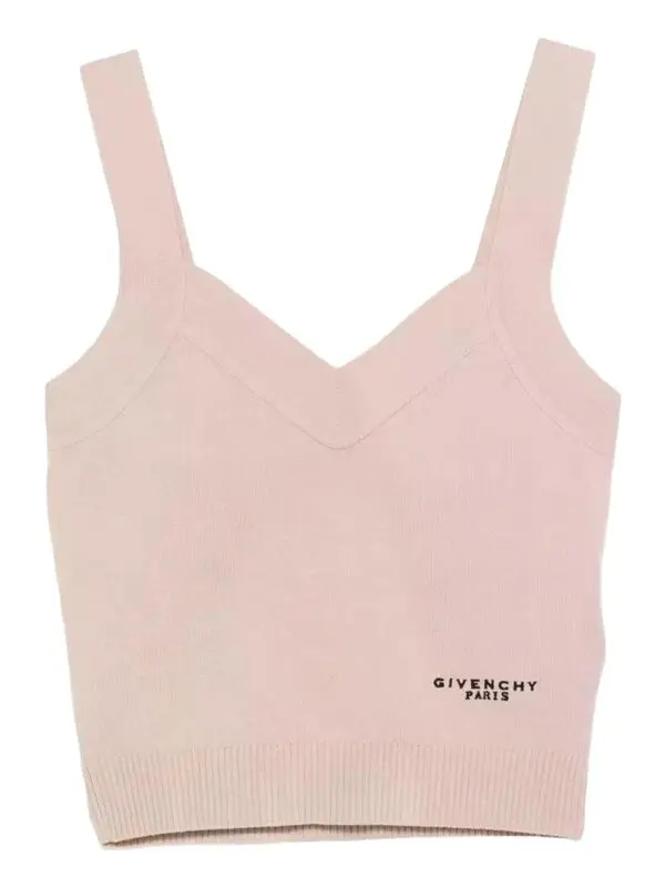 Givenchy Knit V-neck Top - Neutrals