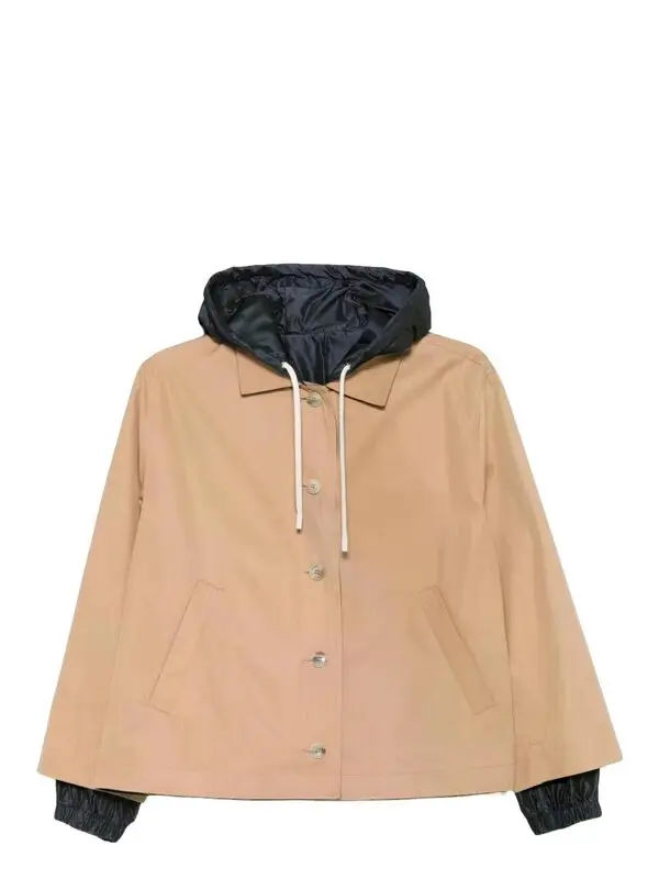 Herno Hooded Buttoned Jacket - Neutrals