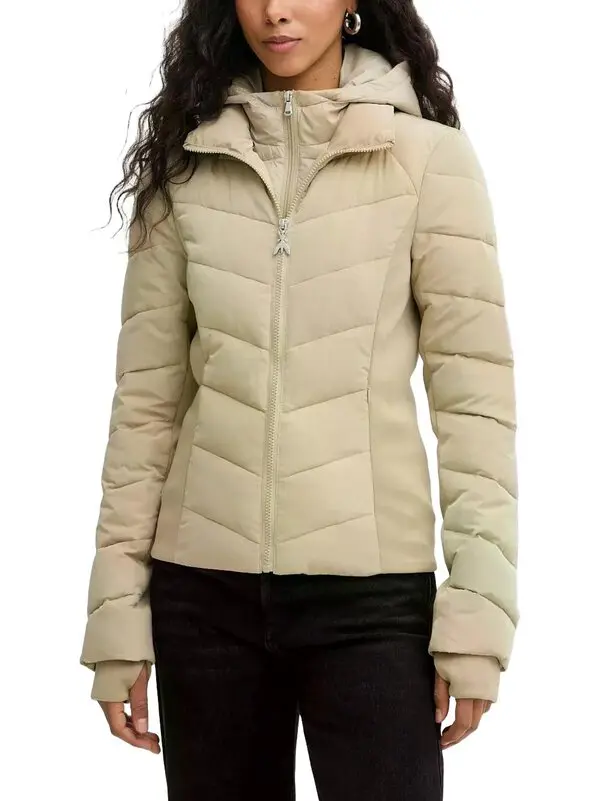 Patrizia Pepe Hooded Padded Jacket - Neutrals