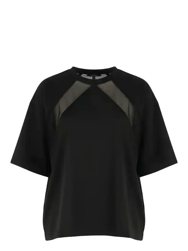 Pinko Mesh-panel T-shirt - Black