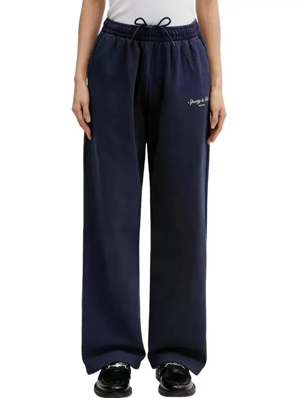 SPORTY & RICH Drawstring-waist Track Pants - Blue