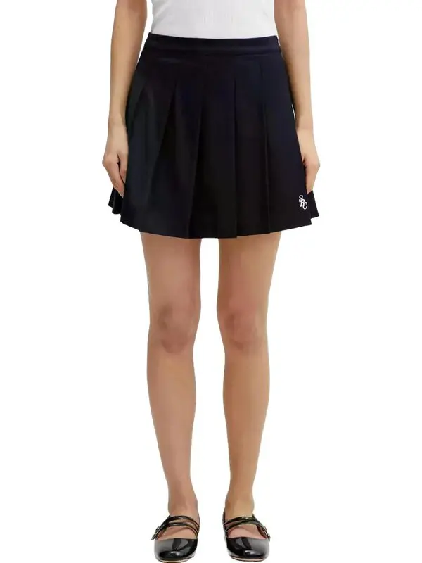 SPORTY & RICH Pleated Mini Skirt - Blue