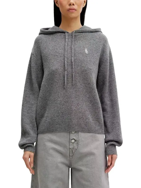 SPORTY & RICH Hooded Sweater - Grey